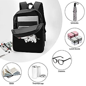 Moana Pua Pig and HeiHei Chicken Printed Backpack 17 Inch Shoulders Daypack Large Capacity Laptop Bag for Men Women