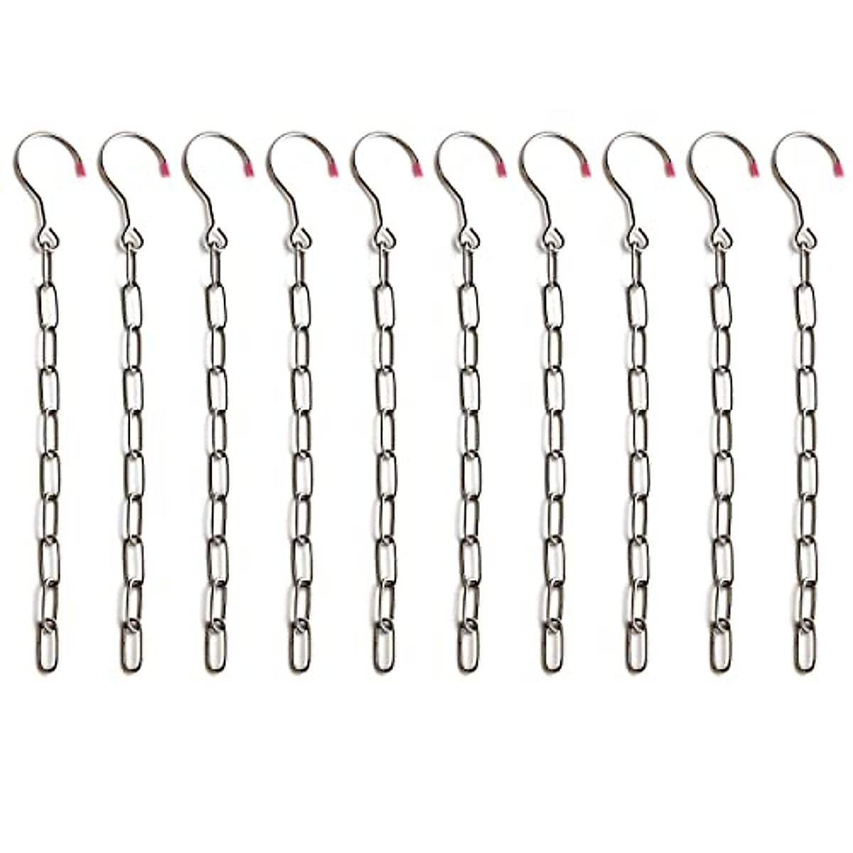 FANWU 10 Pack Magic Space Saving Hangers for Clothes, Metal Closet Hangers Organizer Chains for Closet Wardrobe Closet Organization Closet System, Essentials Hangers Chain for College Dorm Room