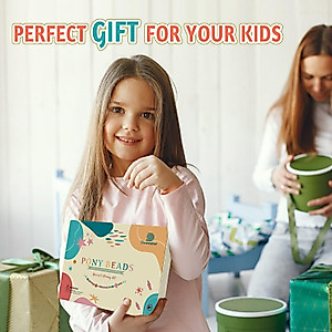 Dowsabel Bracelet Making Kit, Friendship Bracelet Kit 48 Colors Pony Beads Letter Beads for Jewelry Making, DIY Arts and Crafts Christmas Gifts for Girls Age 6-13