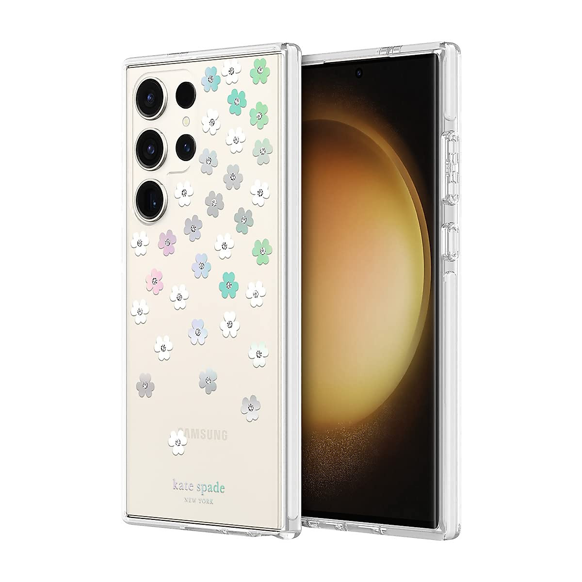 Kate Spade New York Defensive Hardshell Case Compatible with Samsung Galaxy S23 Ultra - Iridescent