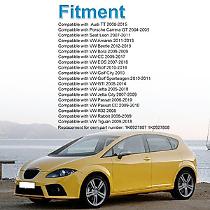 WMPHE 2 Pcs Rear ABS Wheel Speed Sensor Compatible with Audi TT, VW Amarok Beetle Bora CC Golf GTI Jetta Passat Rabbit, Seat Leon, Porsche Carrera GT, Replacement for 1K0927807, 1K0927808