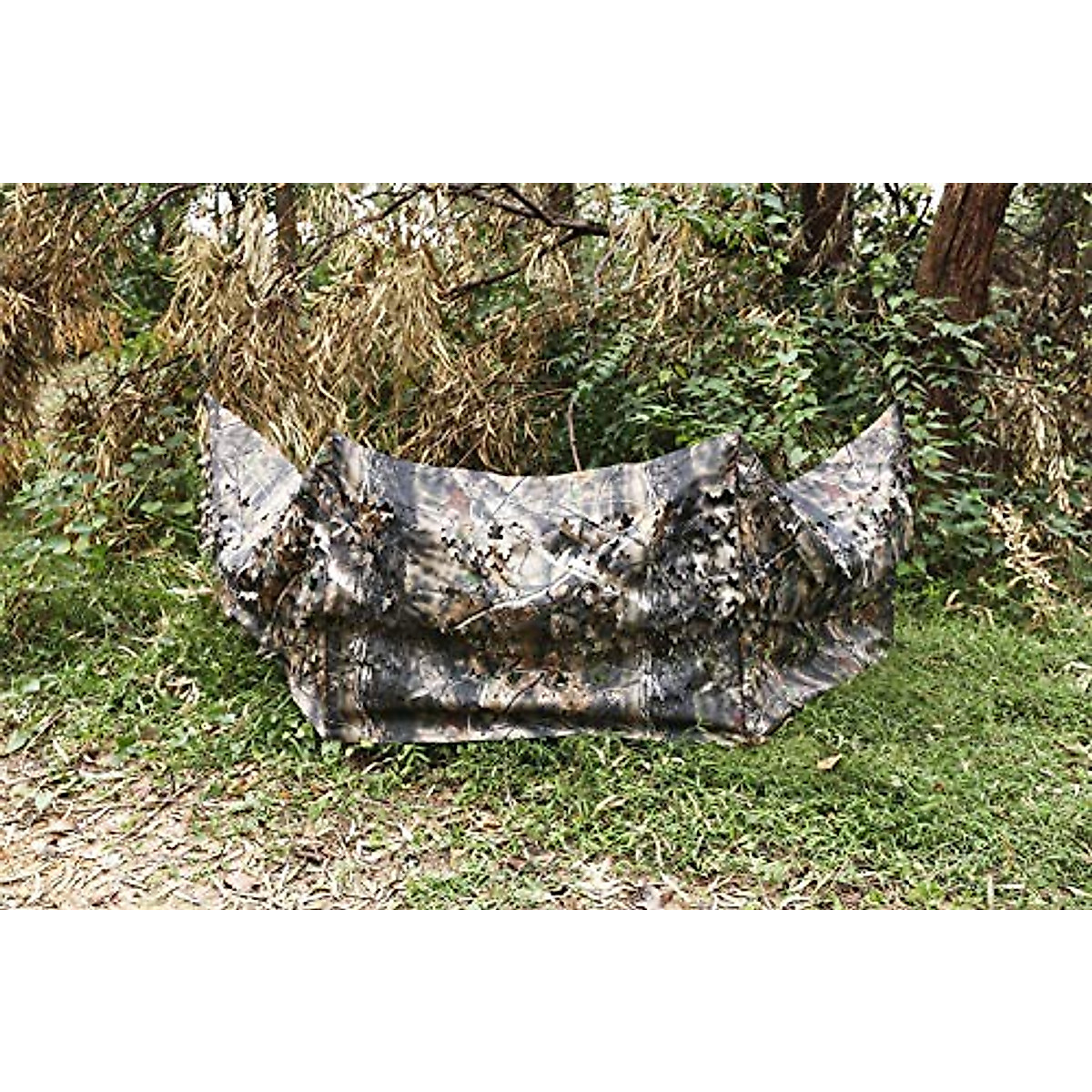 Auscamotek Ground Blind 5×10 Feet for Deer Hunting Turkey Blinds Camouflage Pattern Height Adjustable -Woodland Brown Leaf