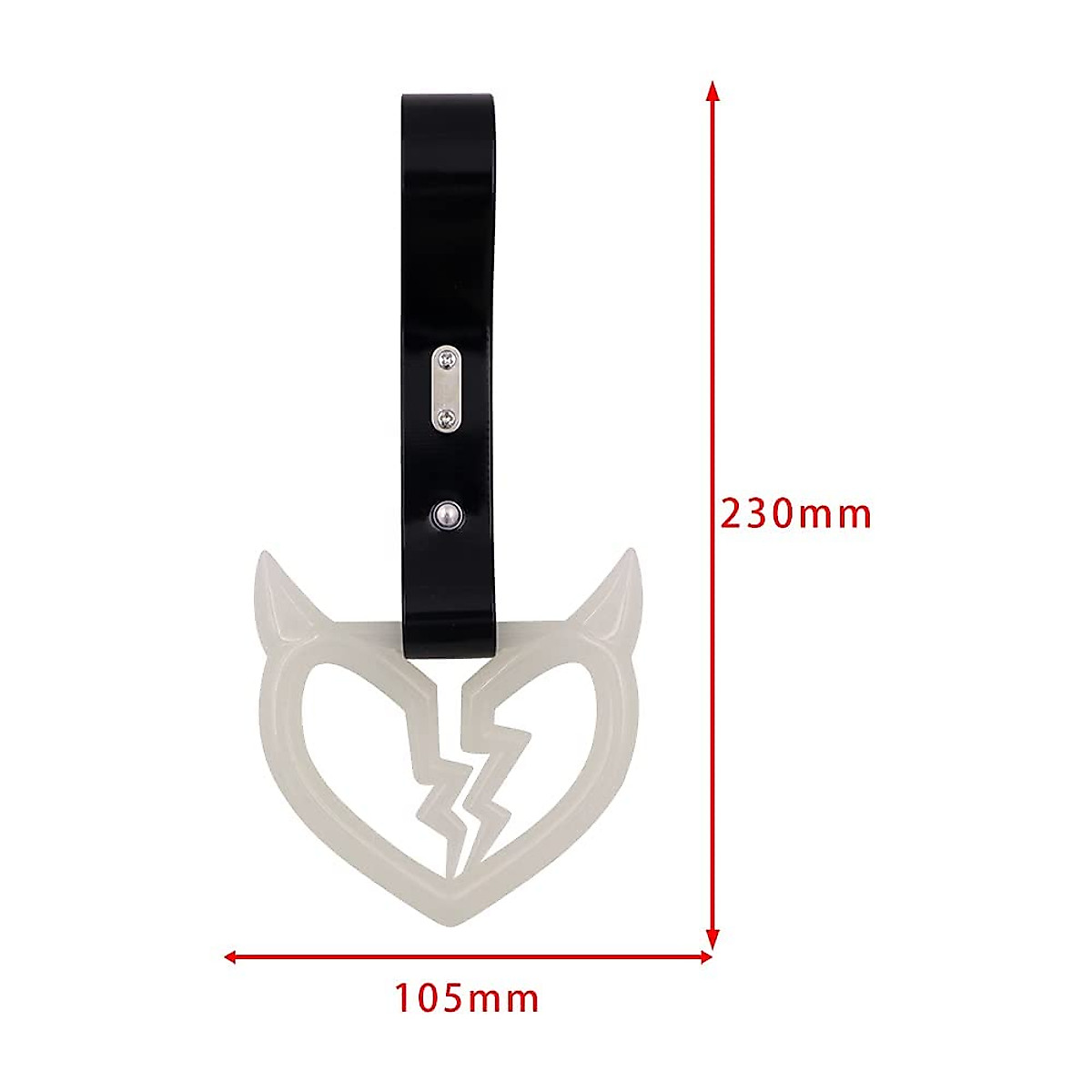 jdm Devil Demon Broken Heart Glow in the Dark TSURIKAWA Ring Subway Train Bus Handle Strap Charm Drift