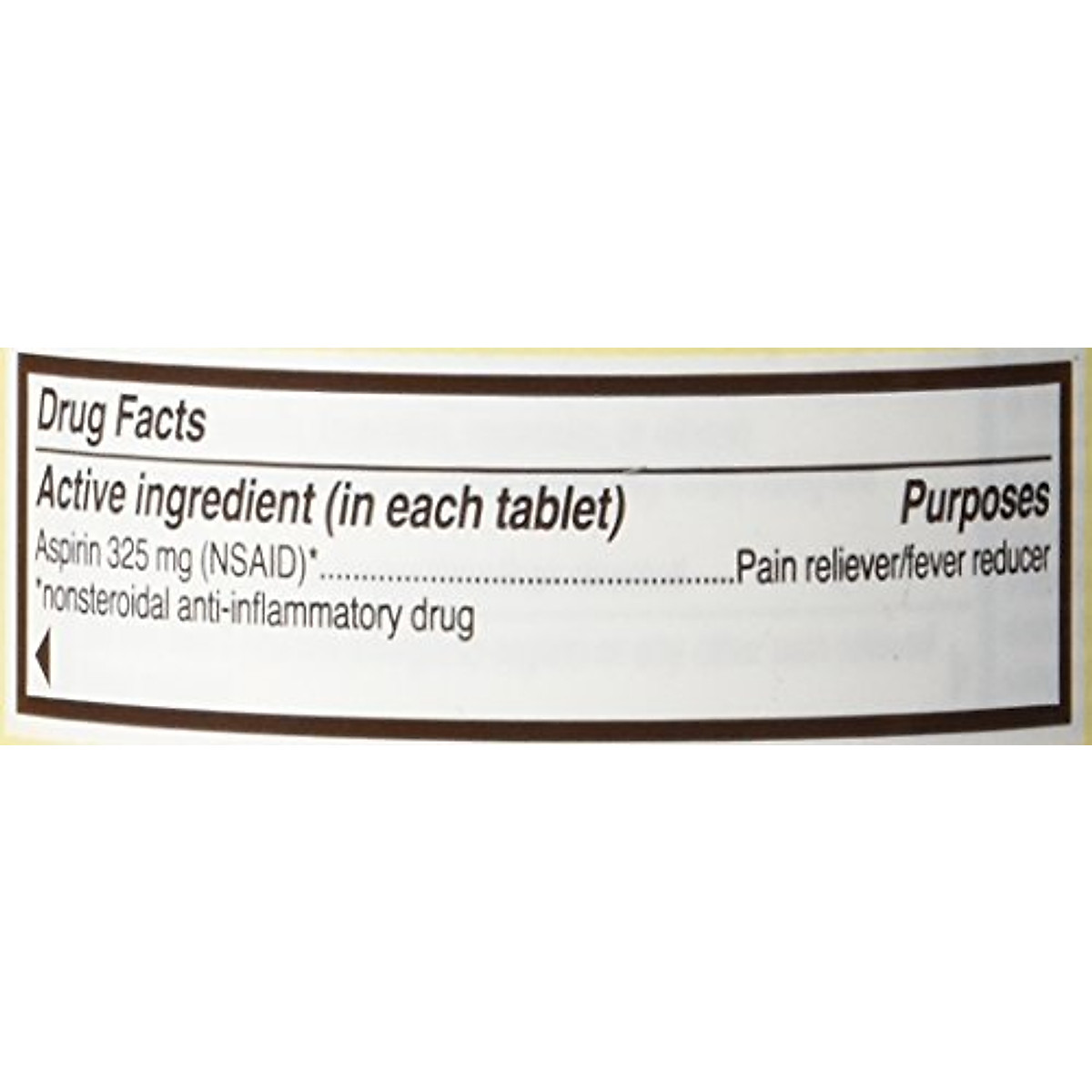 Genuine Bayer Aspirin (NSAID) Pain Reliever and Fever Reducer 325mg Per Tablet 500 Tablets per Bottle