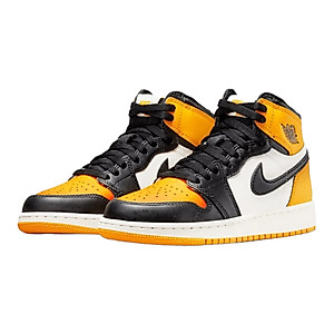 Jordan Boy's Air Jordan 1 Retro High OG (Big Kid) Taxi/Black/Sail 6.5 Big Kid M