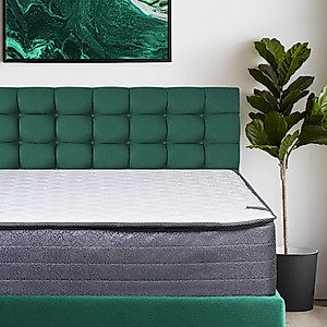 Nutan 10 Inch Hybrid Plush Mattress, Comfortable Spring Mattresses for Perfect Feel, Provide Equal Level Body Support and Correct Posture, Fully Assembled Bedding, White, Full XL