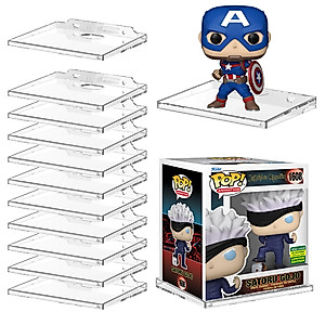 TERDEWE (12 Pack) Clear Floating Wall Shelf, Wall Floating Shelves for Funko Pop, Action Figures,Security Cameras, Baby Monitors, Speakers or Any Small Accessories.
