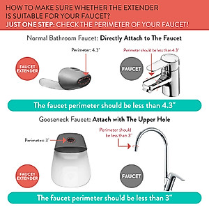 Prince Lionheart Faucet Extender, 2 Counts, Blue/Grey