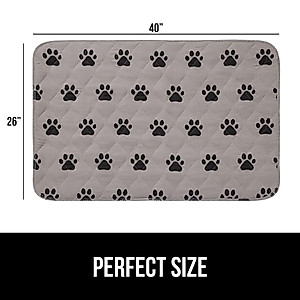 Gorilla Grip Washable Puppy Pads, 40x26 Pack of 2, Slip Resistant Dog Crate Mat, Waterproof Cloth Pee Pad for Training Puppies in Playpen, Reusable Pet Incontinence Blanket, Protects Sofa, Furniture