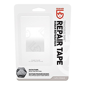 GEAR AID Tenacious Tape Repair and Seam Tape for Tents and Vinyl, Clear Roll, 1.5"x 60"