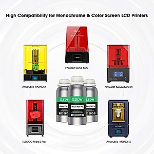eSUN High Precision 3D Printer Resin Pla Plant-Based Resin Pro Low Odor Fast Curing Uv Photopolymer Resin 3D Printing Liquid for 405nm LCD Monochrome Screen Printer Color Screen Printer