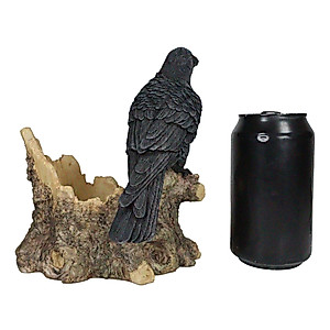 Ebros Gift Macabre Potion Raven Crow Perching On Tree Stump Wine Bottle Holder Figurine Mystical Halloween Kitchen Home Decor Statue Gothic Ravens Crows Edgar Poe Quoth The Raven Nevermore