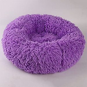 WXBDD Comfortable for Large Dog House Bed Cats Cushion Bed Winter Warm Sofa Pet Kennel Super Soft Fluffy (Color : white-Dinosaur Doodle4, Size : 70cm)
