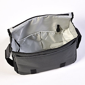 Filberry Messenger DIAPER BAG for DADS & MOMS to share baby care! - Top zipper for easy access - Large - Grey/Black – MEN love it!