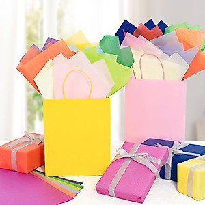 Simetufy 150 Sheets Tissue Paper for Gift Bags, 30 Colors 14 x 20 Inch Art Tissue Paper Bulk, Gift Wrapping Tissue Paper for Crafts, Holiday, Birthday, Halloween, Christmas and DIY Project