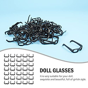 TOYANDONA 60pcs Doll Glasses, Miniature Doll Eyeglasses Mini Doll Costume Accessories for Dollhouse Crafts