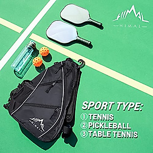 Himal Pickleball Bag- Adjustable Pickleball,Tennis,Racketball Sling Bag - Pickleball Backpack with Water Bottle Holder for Men and Women