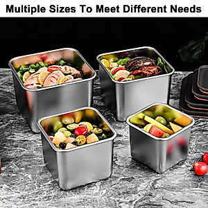 YUPER Stainless Steel Food Containers, Meal Prep Container, Bacon Cheese Container for Refrigerator, Stainless Steel Containers with Lids Fruit Lunch Storage, 2 Pack (40+67OZ)