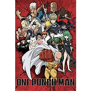 One Punch Man - TV Show Poster (The Heroes) (Size: 24" x 36")