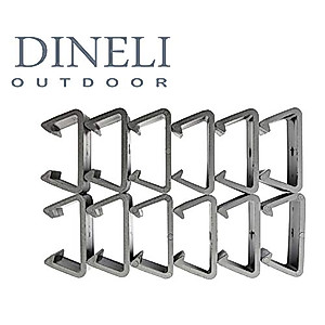 DINELI Patio Furniture Sets Modular Sectional Sofa Outdoor Wicker Patio Furniture Sets (Black-Sofa Clips)