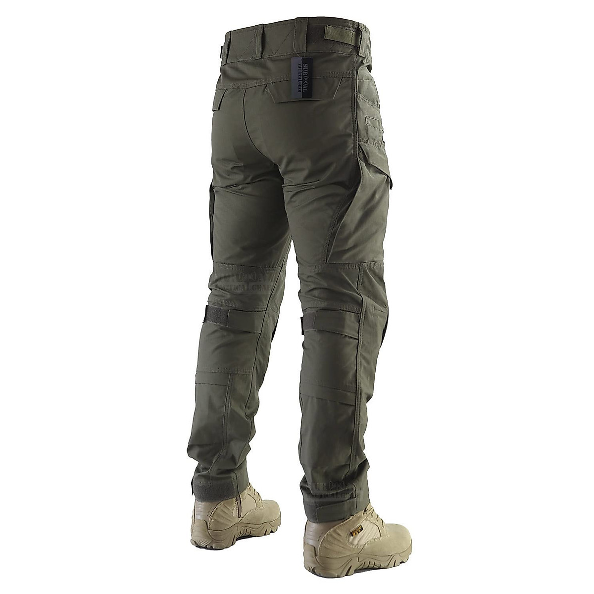 ZAPT Combat Pants Men's Airsoft Paintball Tactical Pants with Knee Pads Hunting Camouflage Military Trousers (Ranger Green, XL)