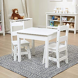 Melissa & Doug Wooden Table & Chairs - White