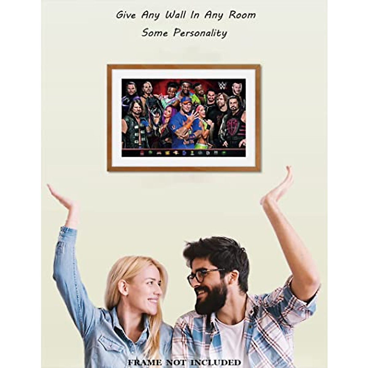 FatCat Wall Graphics WWE - Group 17 - Matte Poster Frameless Gift 12 x 18 inch(30cm x 46cm)-MS-GZ016, Office