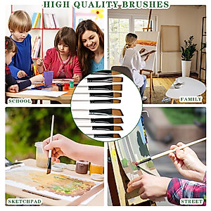 33 Pcs Paint Brush Set, Acrylic Paint Brushes with Board Brush, Sponge Brush, Scraper and Paintbrush Bag, for Kids Adults Oil Watercolor Acrylic Painting