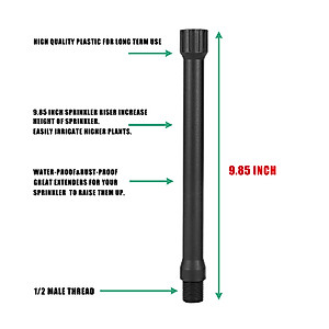 1/2 Inch Male to Female Multifunctional Sprinkler Extensions 6Pc,9.85 inches(Sprinkler Extension)