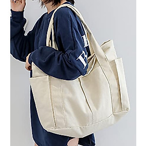 Women Canvas Tote Bag Hobo Casual Shoulder Purse Large Capacity Messenger Handbags