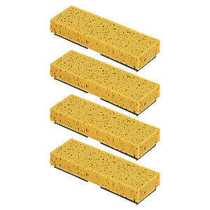 Superio Sponge Mop Head Replacement Butterfly Squeeze Mop Head Refill for Tile, Laminate, Bathroom, Kitchen, Garage Floors Commercial/Industrial (Replacement #1) (Replacement #1 (4))