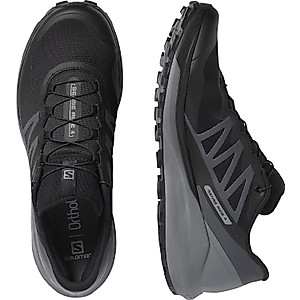 Salomon Sense Ride 4 Trail Running Shoes for Men, Black/Quiet Shade/Ebony, 11.5
