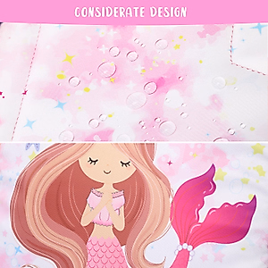 Aimeen Backpack for Girls Mermaid Backpack with Lunch Bag Pencil Box 3 in 1 Sets for Age 3+ Children Teen Elementary Lightweight School Bags