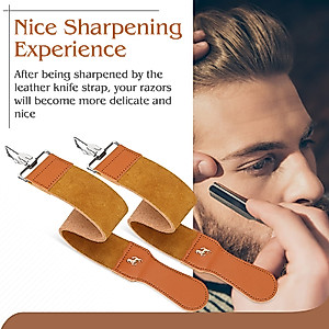 Straight Razor Strop Leather Sharpening Strap Barber Leather