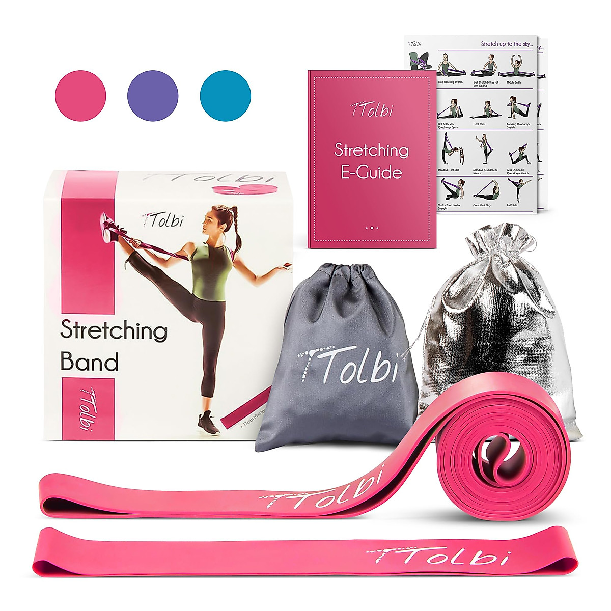 TTolbi Premium Dance Stretching Equipment: Stretch Bands for Dancers and Ballet Stretch Bands | Dance Stretch Band for Flexibility and Exercise | Dance Stuff | Gymnastics Equipment | Dancer Girls