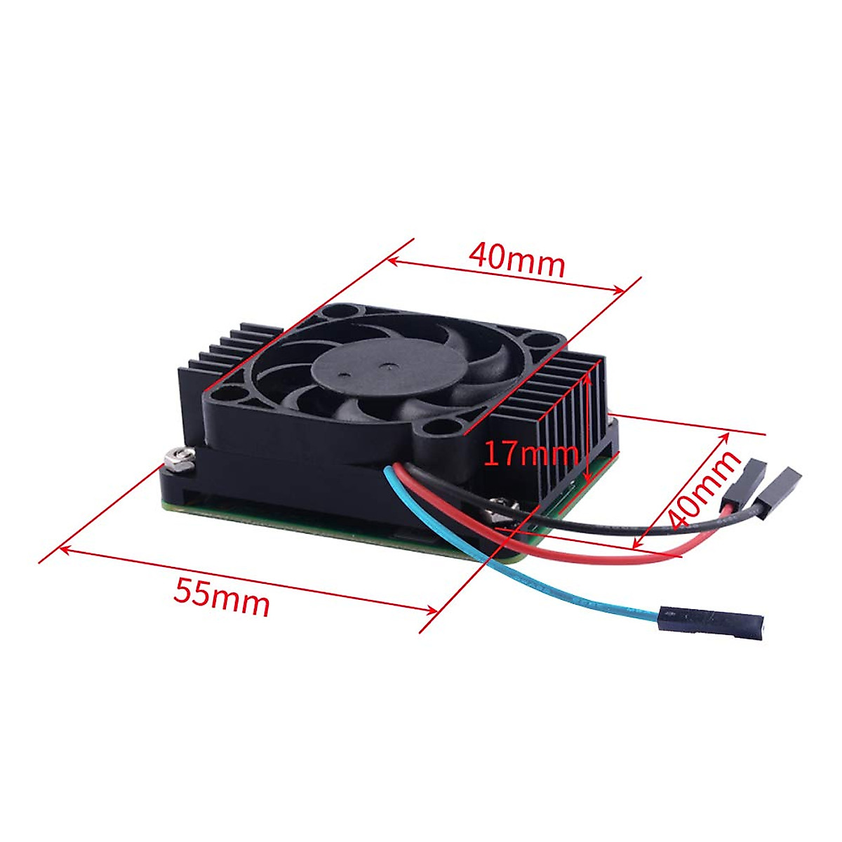 GeeekPi Aluminum Alloy Heatsink with PWM Fan for Raspberry Pi Compute Module 4, Passive Cooling Radiator with Speed Control Fan for Raspberry Pi CM4 Motherboard