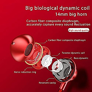 Bluetooth Headphones Wireless Earbuds Neckband with mic Noise Cancelling Wireless Headset 400 Hours Standby timefor Sports (Tomato red)