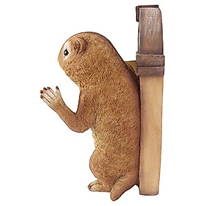 Design Toscano QM2673800 Garden Greetings Squirrel Welcome Tree House Door Sculpture,Full Color