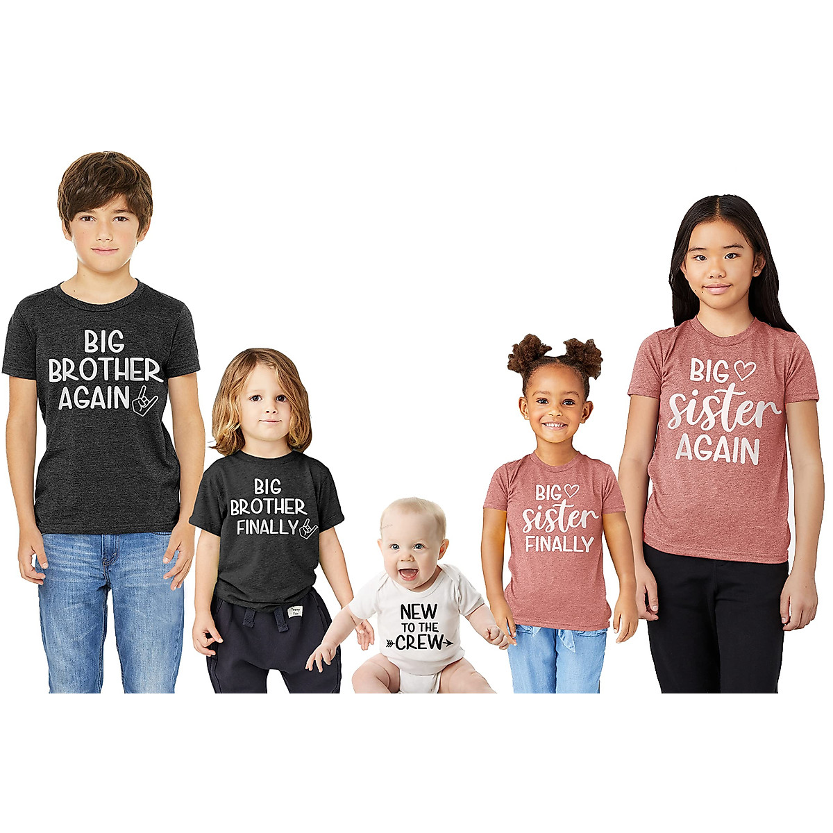 Teeny Fox Big Brother Again Sister Finally New to Crew Sibling Announcement T-Shirt