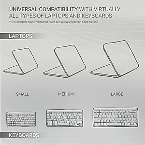 OVEL - Portable Laptop Stand and Keyboard Riser - Foldable Laptop Stand - Travel Laptop Stand - Keyboard Feet - Keyboard Stand for Desk - Ergonomic - Aluminum - Soporte para Laptop - Small / Folding