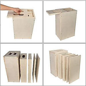 MYOYAY Photography Apple Box, Set of 5 Standard Wooden Apple Boxes with Magnetic Lid Multifunctional Wooden Boxes for Supporting Height-Adjusting Photo Studio Film Set and Photography