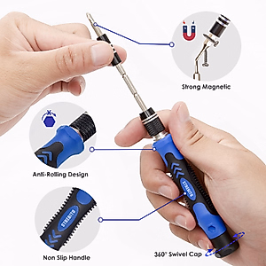 STREBITO Precision Screwdriver Set, 79 in 1 Screwdriver Kit with 58 Bits & Anti Static Wrist Strap, Magnetic Driver Electronics Repair Tool Kit for Computer, iPhone, Laptop, Cell Phone, Macbook, PS4/5