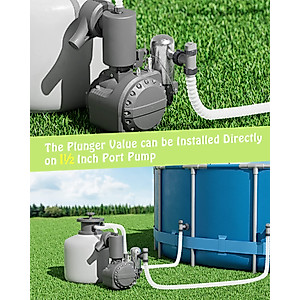 SHAPON Plunger Valve Compatible with Intex Pool Parts and Accessories, On/Off Plunger Valve Replacement for Above Ground Swimming Pool and Pool Filter Pump (2 Pack)