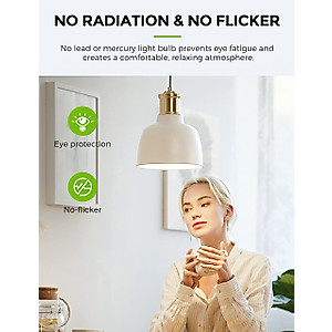 LOHAS Super Bright White LED Light Bulb, A21 23W(150-200Watt Equivalent), 2500 High Lumen, 5000K Daylight White, Garage Light Bulbs, E26 Porch Light Bulb, Non-Dim, No Flicker for Home Lighting, 2-Pack