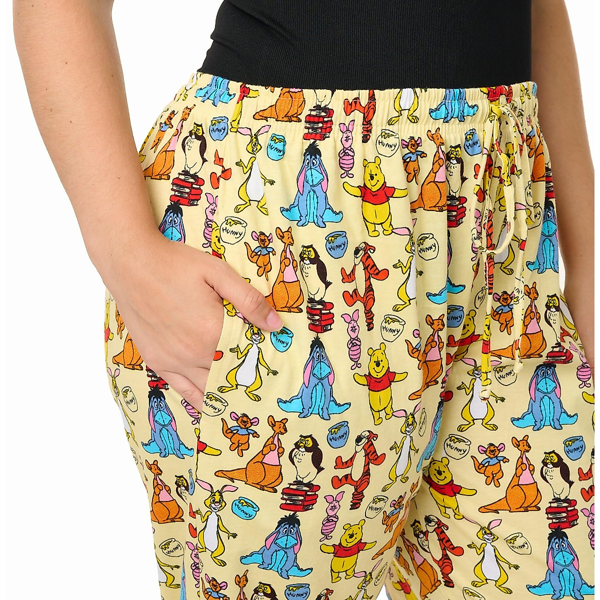 Disney Womens Lounge Pants Pajama Bottoms AOP Plus Size (Pooh & Friends, 5X)