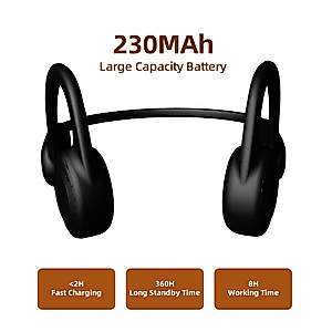 Naenka Runner Diver2 Bone Conduction Headphones, IP68 Waterproof Headphones with MP3 Player Built-in 32G Memory, Bluetooth Open Ear Headphones with CVC6.0 Mic for Swimming Running Cycling Driving Gym