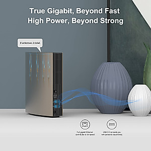 Wavlink AC 3200 Smart WiFi Router-Dual Band MU-MIMO Gigabit Wireless Internet Router to 3200 Mbps| Up to 2500 sq.ft Coverage & 100 Devices,Support Guest WiFi, Parental Control, QoS-Gold