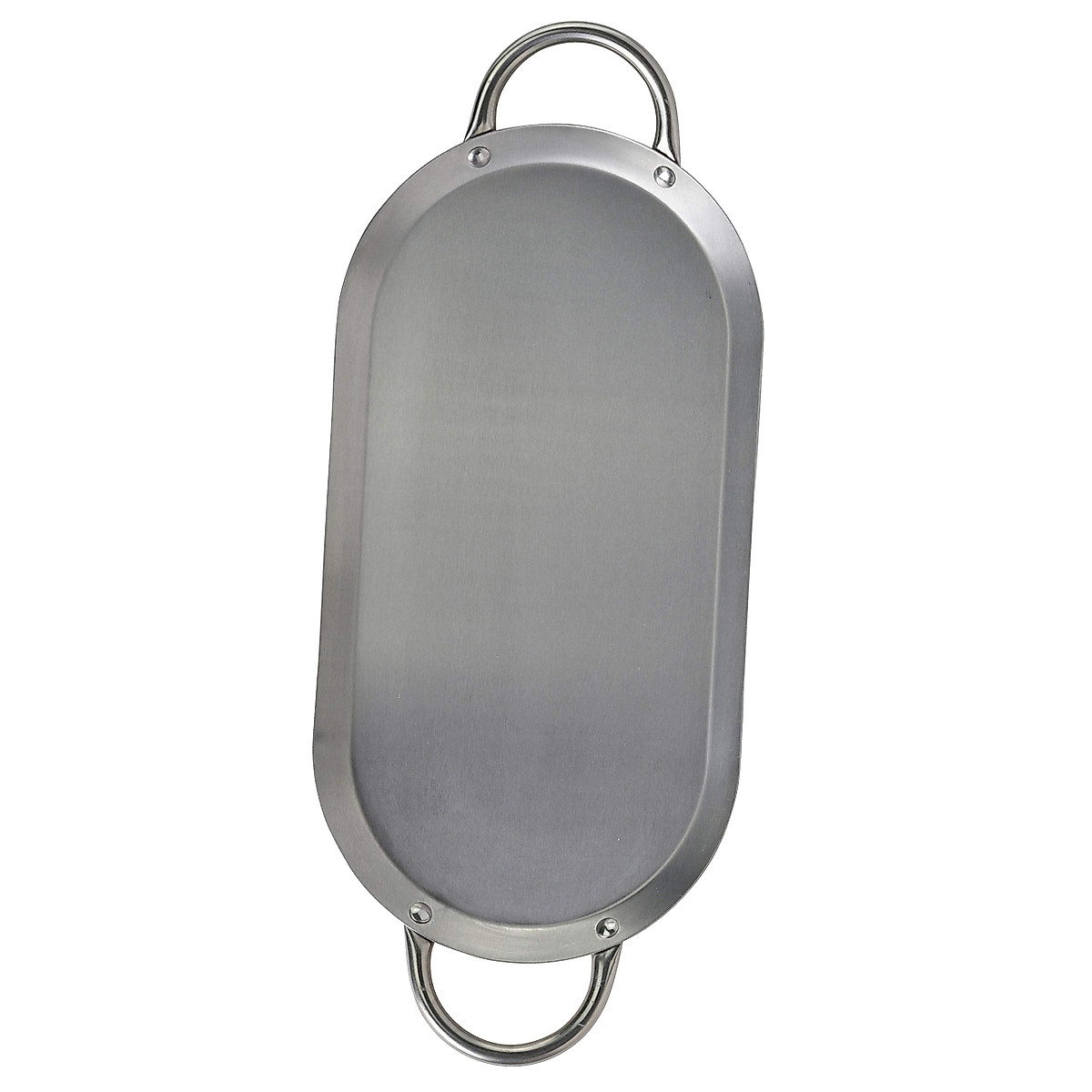 Imusa - L300-40512 IMUSA USA 17" Stainless Steel Oval Comal, Silver