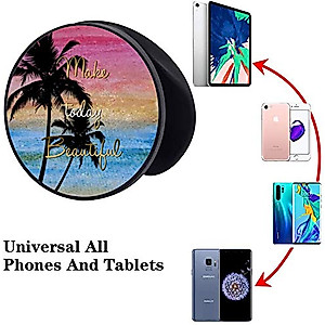 4 Pack Foldable Expanding Cell Phone Finger Stand Holder Compatible with All Smartphones and Tablets Palm Tree