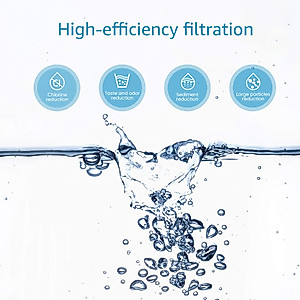 AQUA CREST Faucet Filter Replacement, Replacement for Brita Faucet Filter, Brita 36311 On Tap Water Filtration System, Brita FR-200, FF-100 Replacement Filter, White (Pack of 6)